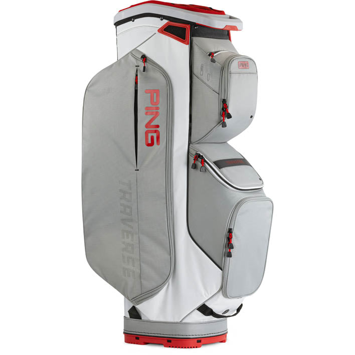 Ping Traverse Cart Bag - Dark Grey/Red | Golf HQ